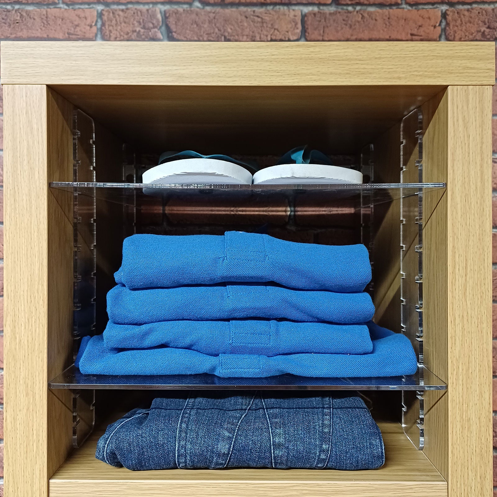 Acrylic Shelf Inserts With Brackets for Ikea Kallax Cabinet - Etsy UK