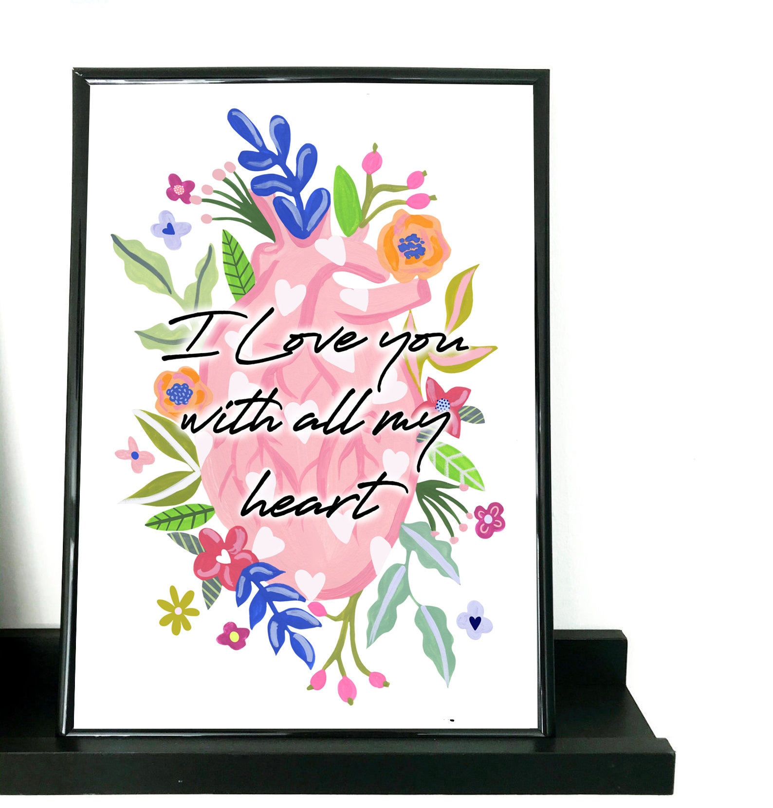 Abstract I Love You Art