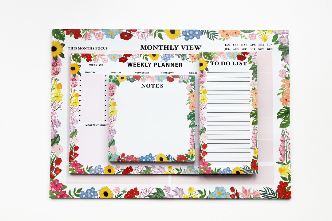 The Ultimate Productivity Package, Notepad Bundle, Monthly Planner A3 ...