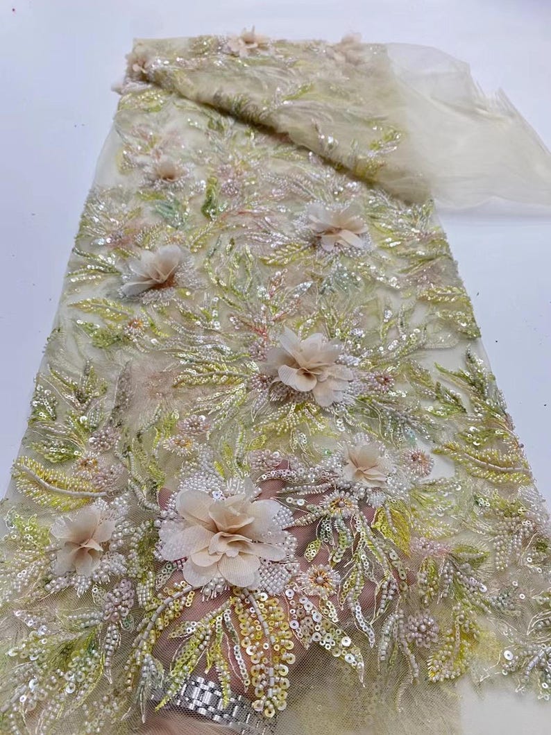 Hand Work Applique Luxury African Lace Fabric High Quality French ...