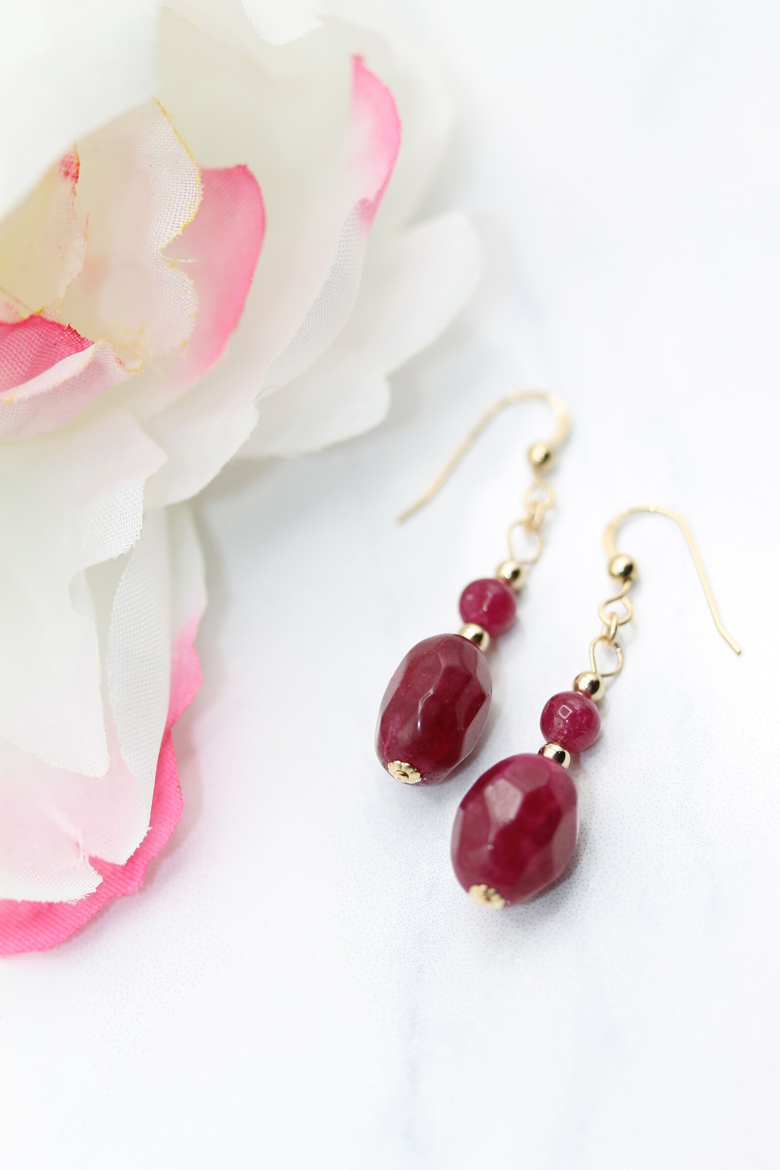 Ruby Jewelry Earth Mined Rubies Ruby Earrings Dangle Ruby - Etsy