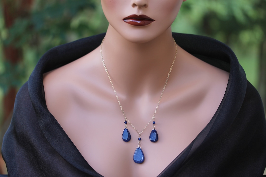 45th Anniversary Gift, Sapphire Necklace, Sapphire Jewelry, September ...