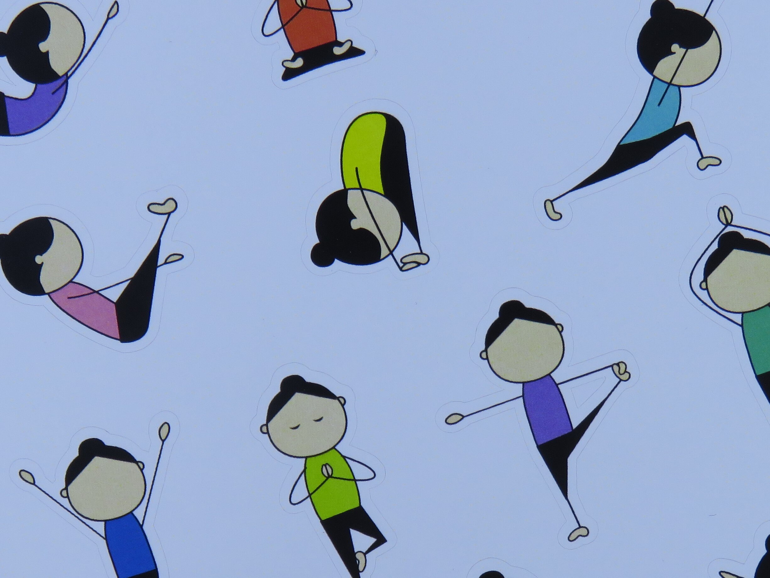 Assorted Yoga Poses Set Cute Yoga Stickers Planner - Etsy