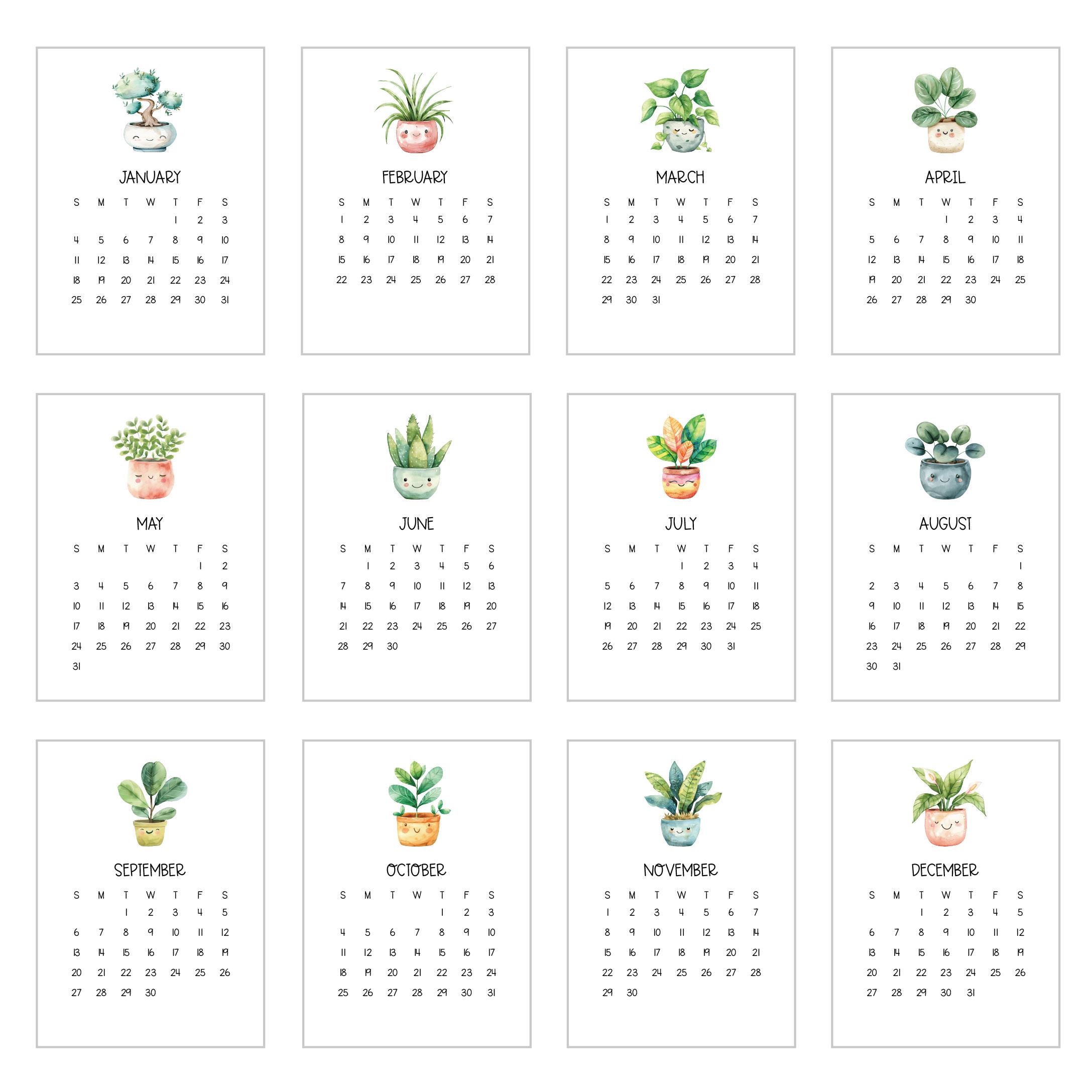 2026 Desk Calendar: Plants, Botanical Home Office Decor With Optional ...