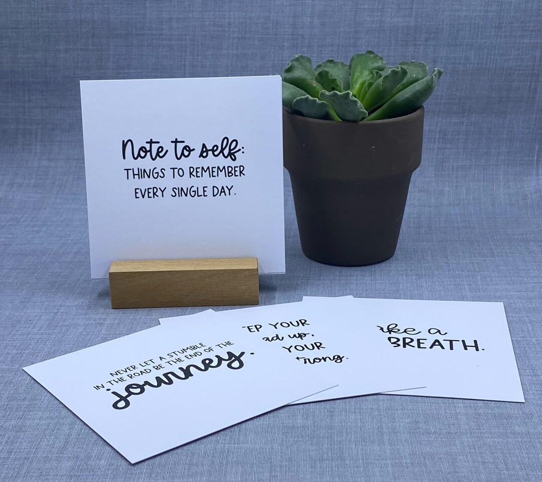 Note to Self Things to Remember Every Single Day Self Care Cards With ...