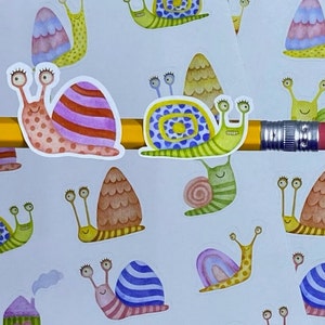 Cheeky Snail Stickers - Cute Snail Stickers - Planner Stickers - Bullet ...