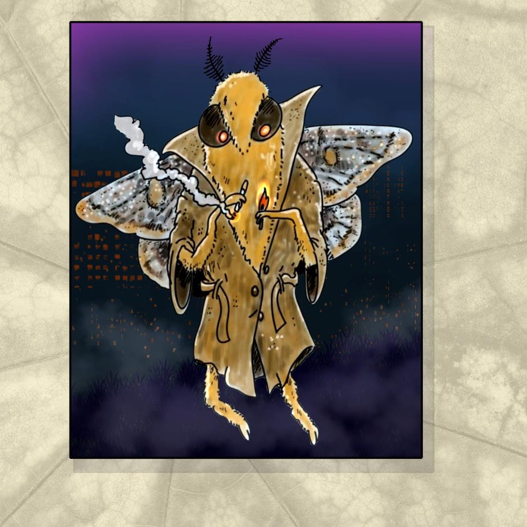 Bad Boy Mothman Vinyl Sticker 5 Inch Size - Etsy