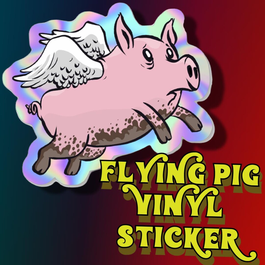 Flying Pig Sticker (3.5 Inch Size) - Etsy