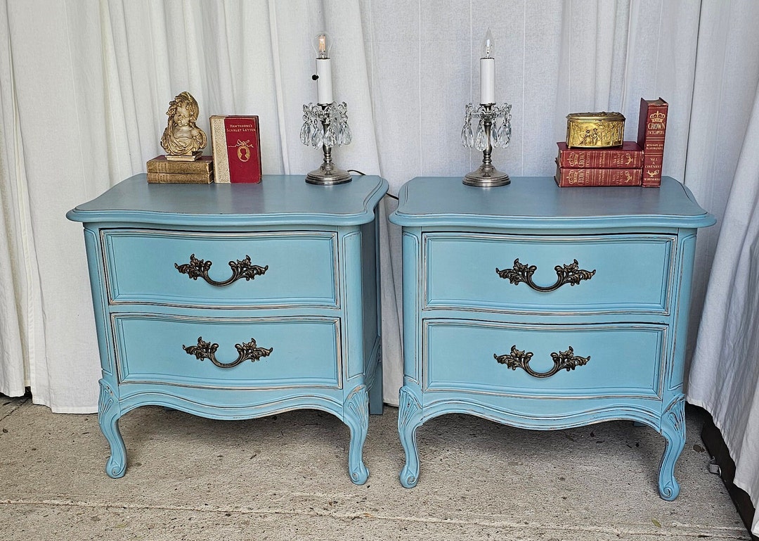 DIXIE, MCM Pair of End Tables, Circa 1950's, Customed Mixed Color ...