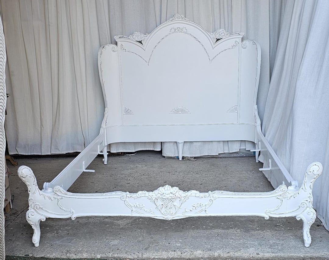 Vintage Full Bed Frame, Circa 1930's, Parisian Style Bed, Circa 1930's ...