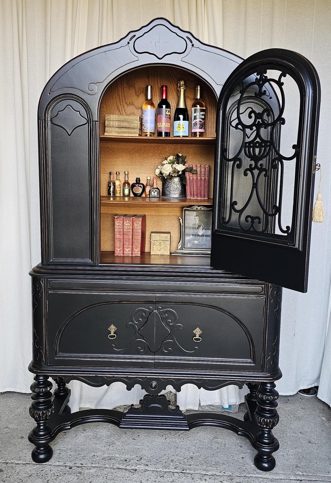 Gorgeous Jacobean Display Cabinet, Coffee Station, Bar Cabinet... Circa ...