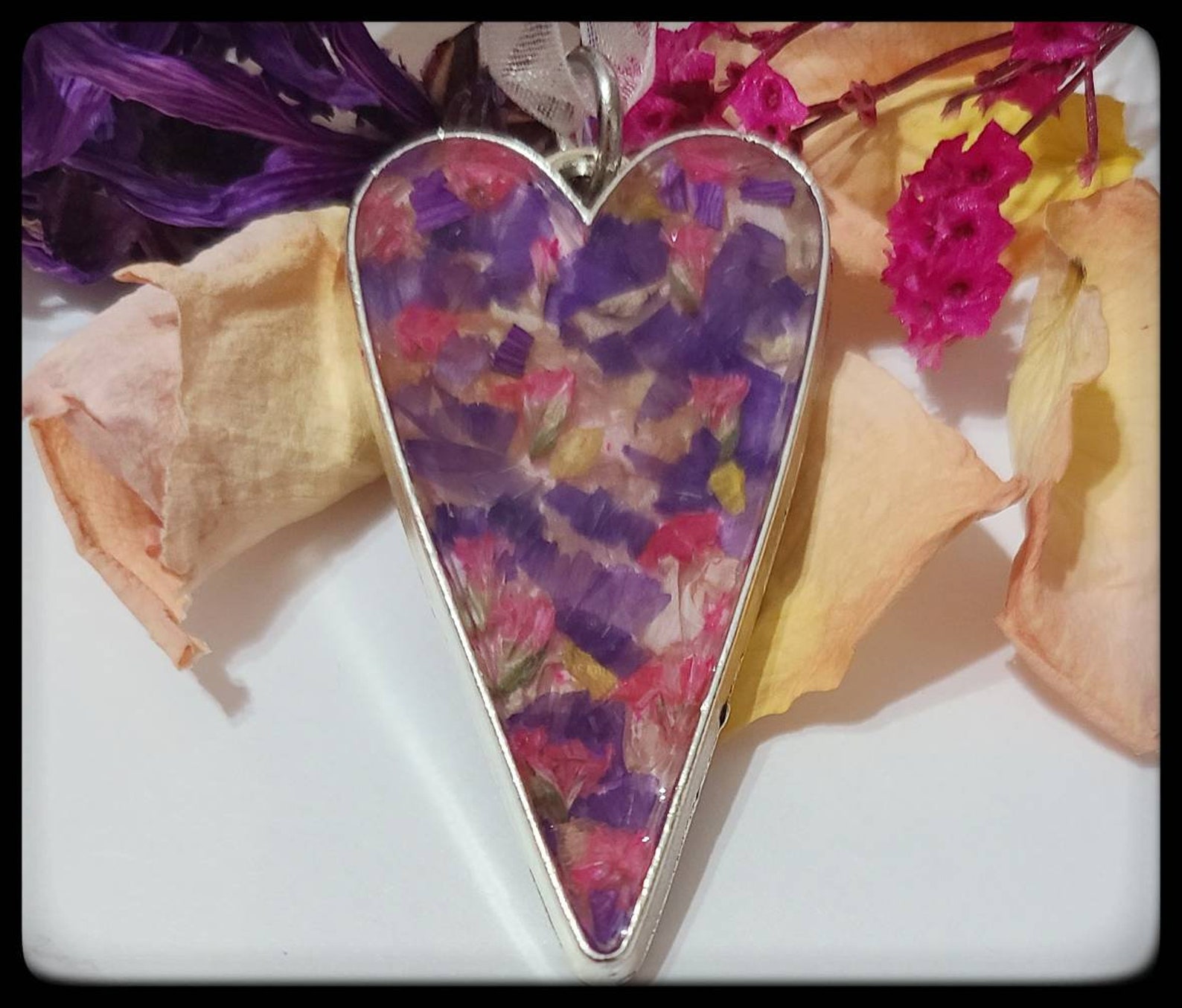 Dried Flower Keepsake Pendant Memorial Jewelry Keepsake - Etsy