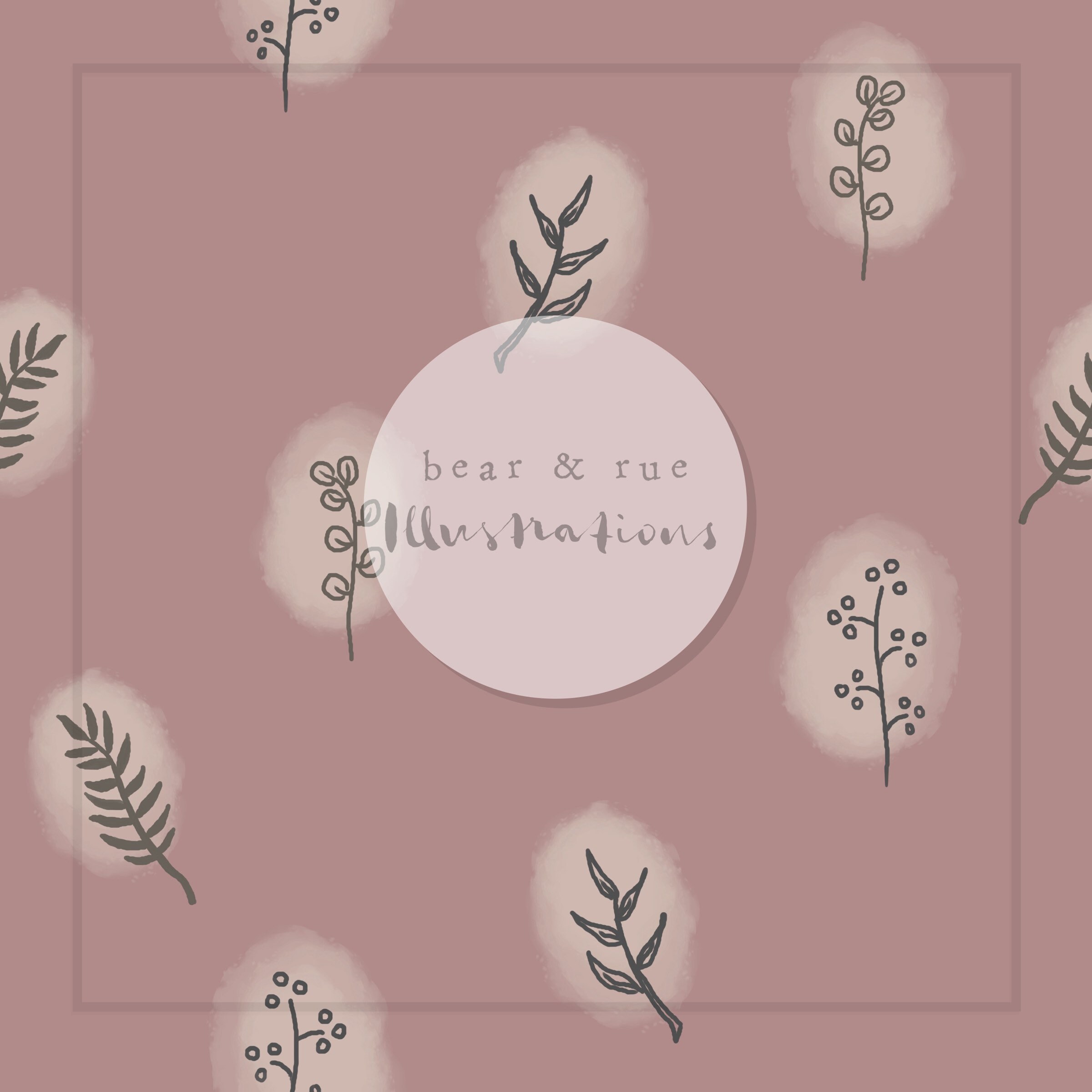 Spring Sprig / Blush / Seamless Pattern Design / Fabric Printing ...