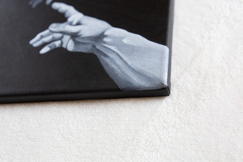 Michelangelo Creation of Adam Hand Study in Black and White - Etsy Ireland