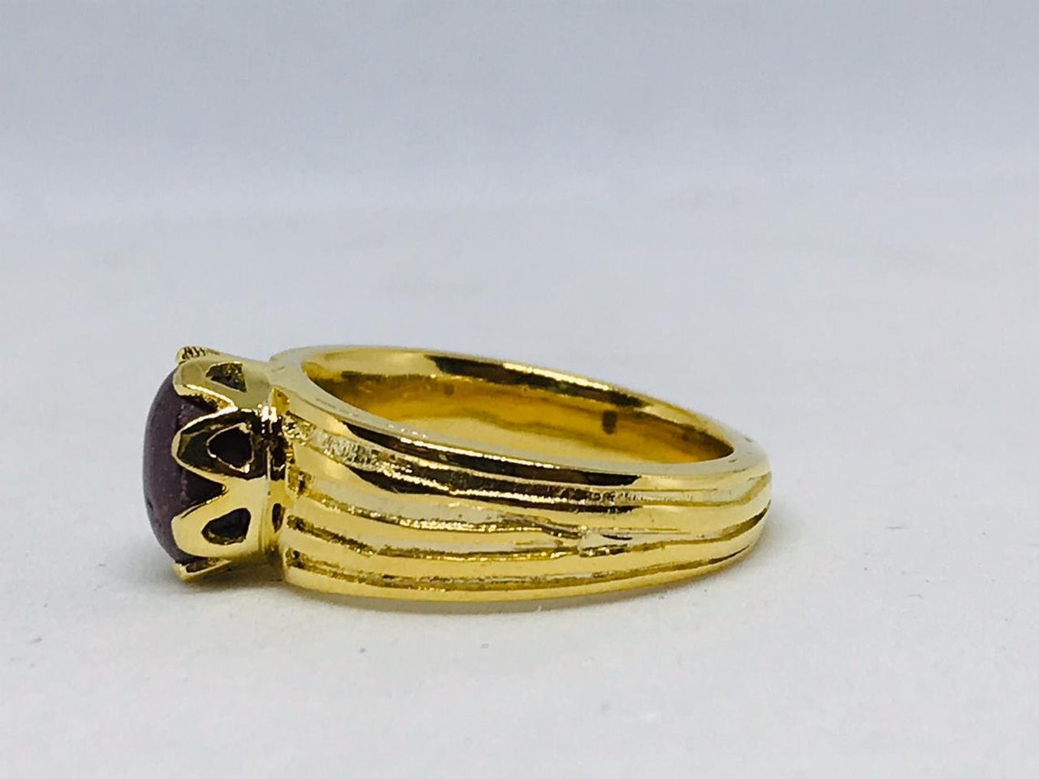 Star Ruby Men Ring in 14k Solid Gold - Etsy UK