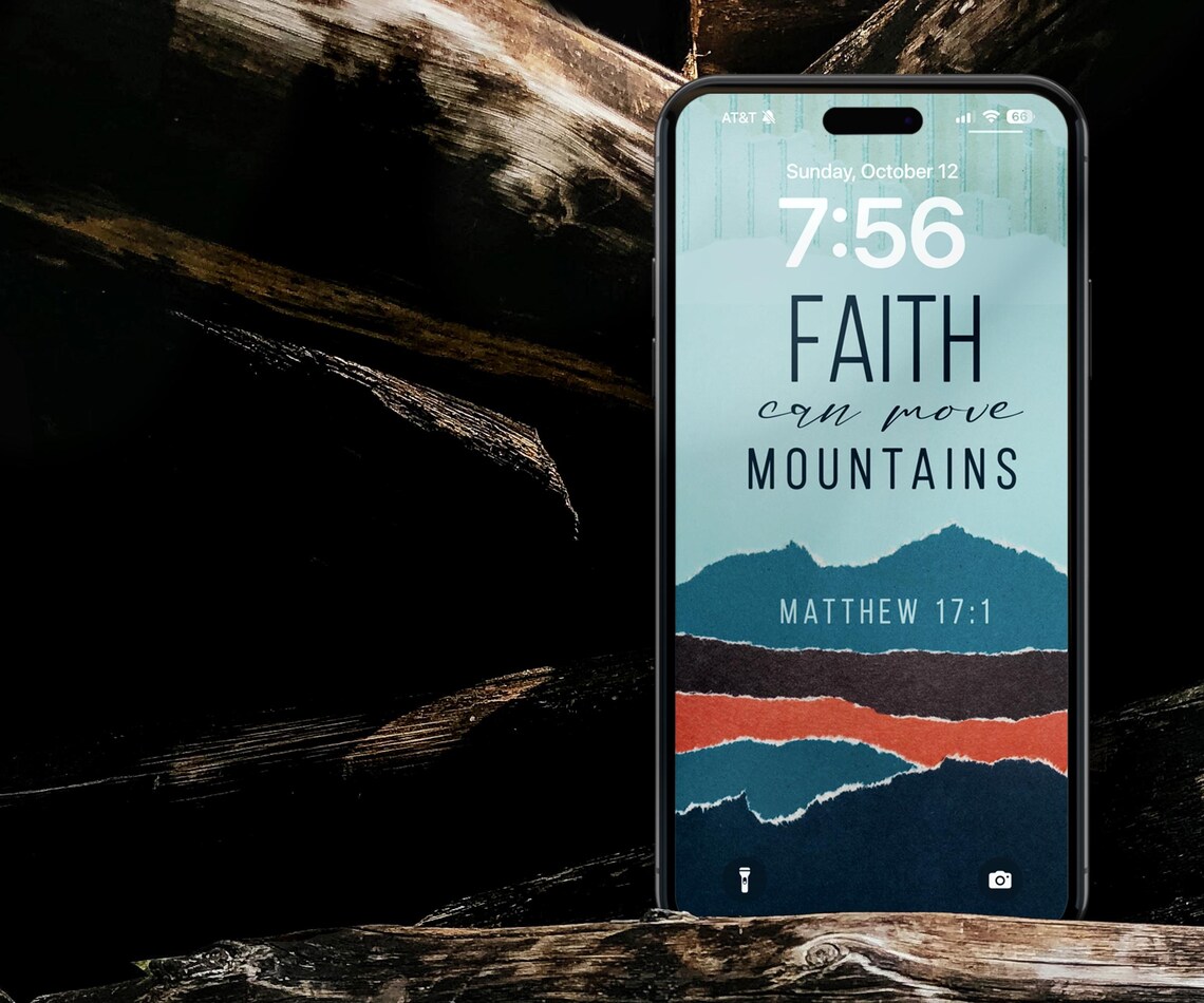 Digital Phone Wallpaper, Bible Verse, Torn Paper, Set of 4, Walk by ...