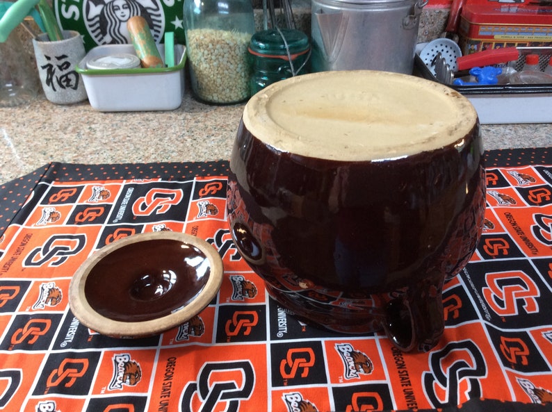 Ceramic Bean Pot With Lid | Etsy