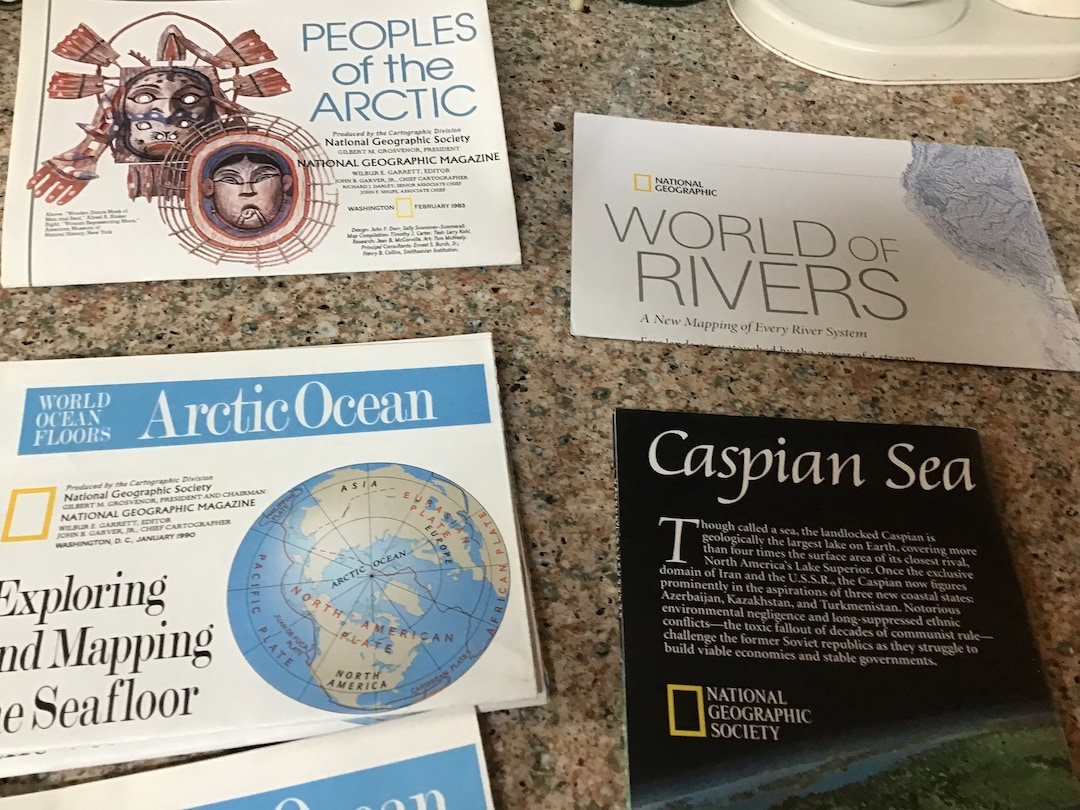 National Geographic Map/ Poster/oceans - Etsy