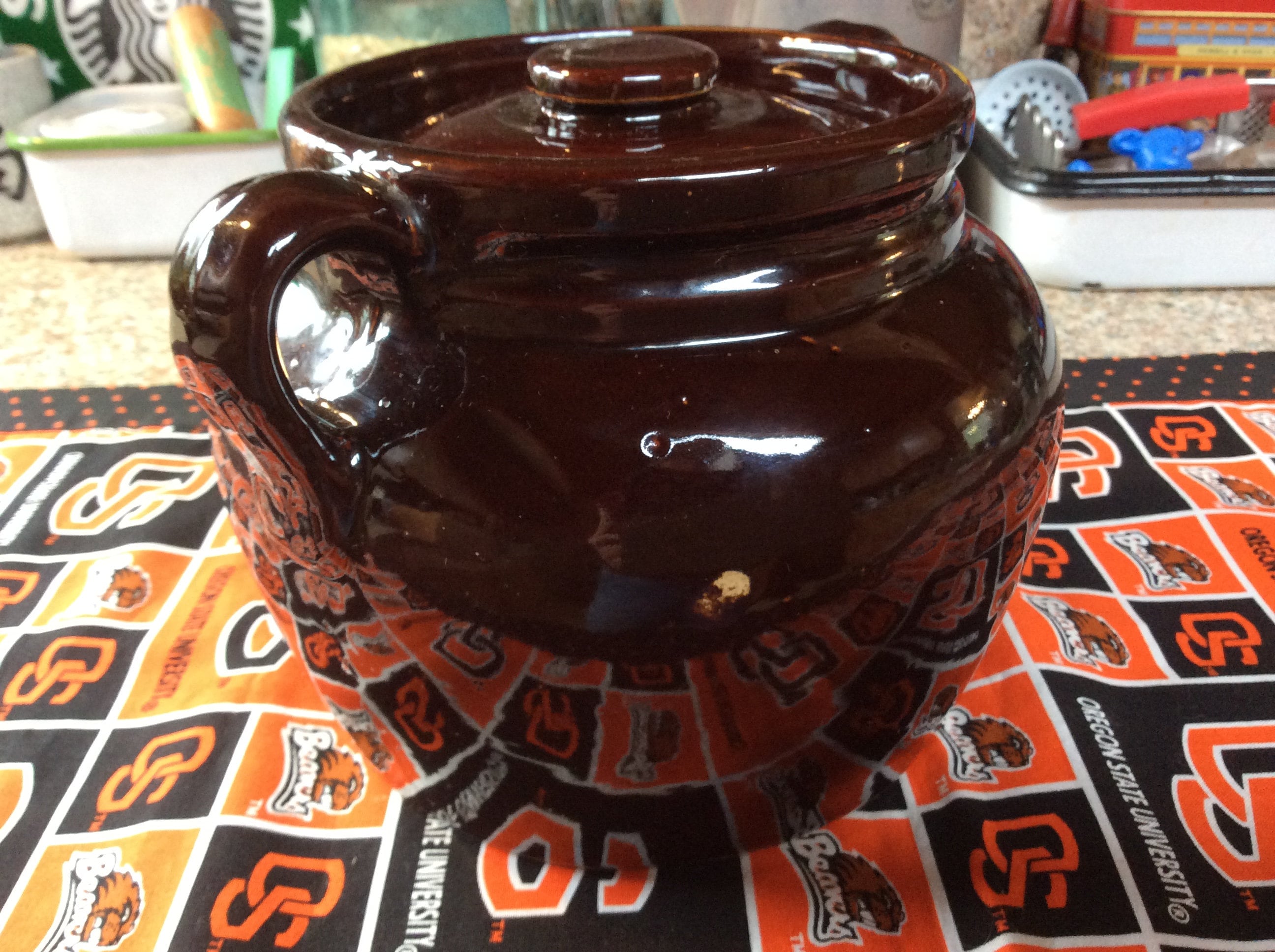 Ceramic Bean Pot With Lid | Etsy