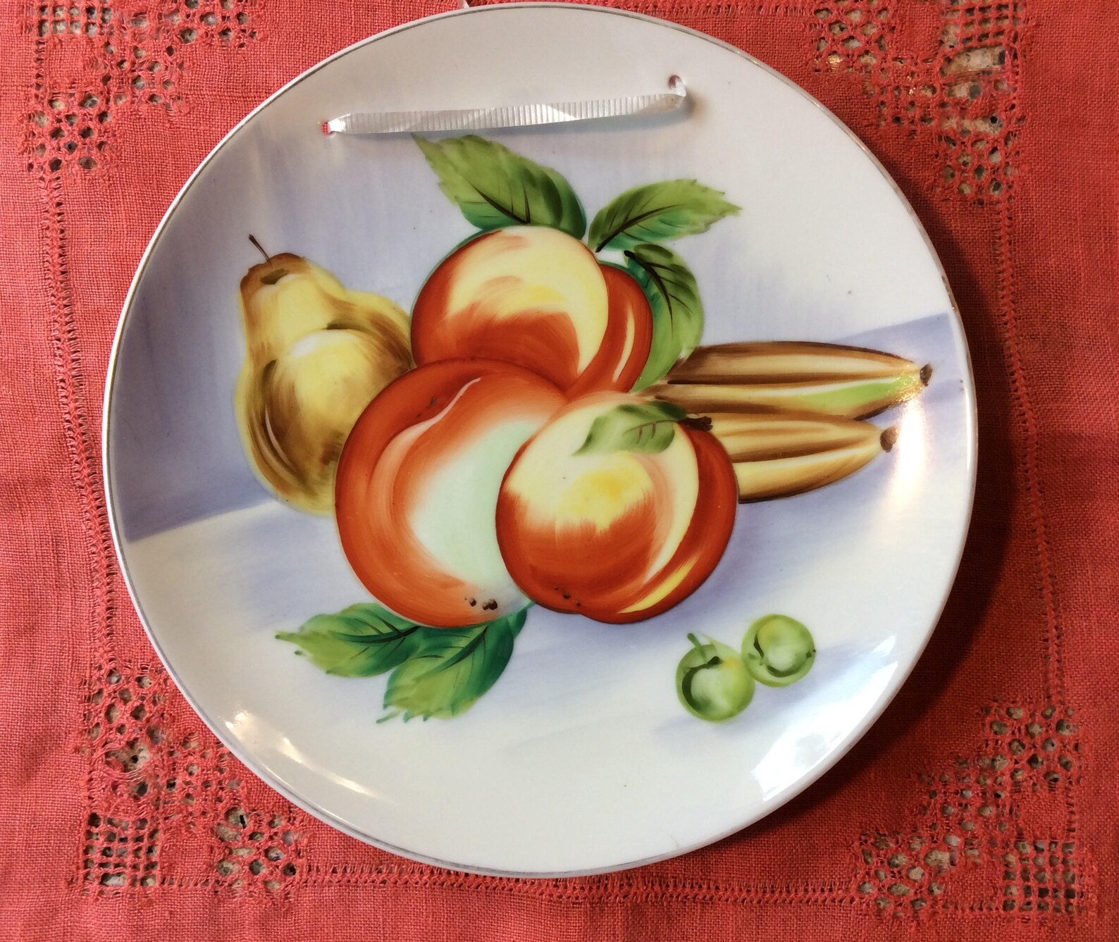 Hand Painted Collector Plate / Fruit - Etsy