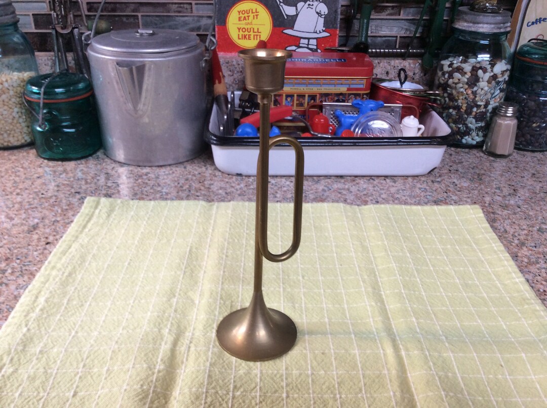 Copper Trumpet Candle Stick - Etsy