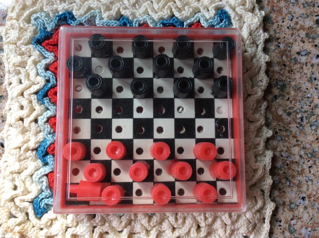 Travel Checkers Game - Etsy