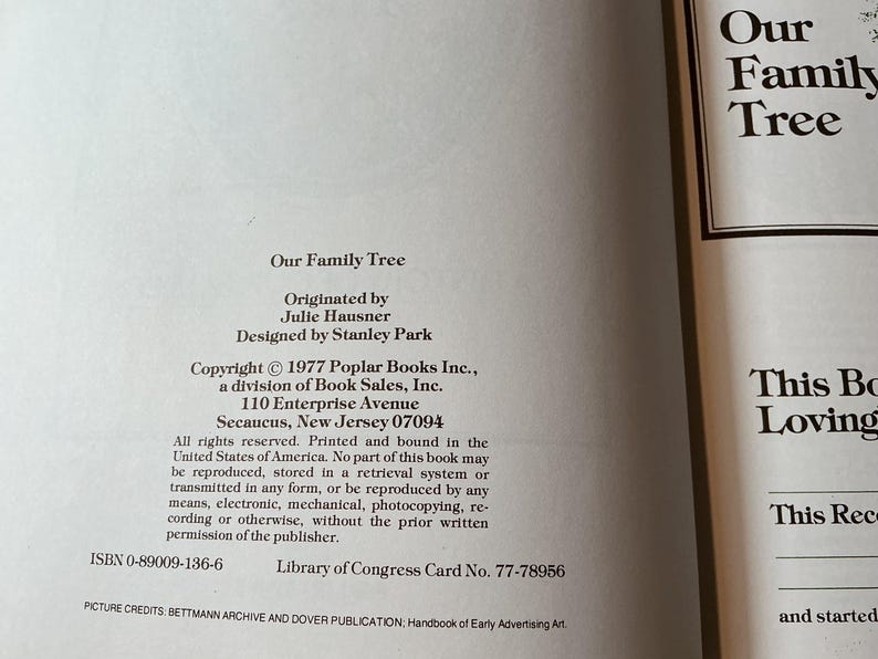 Our Family Tree Record Book - Etsy
