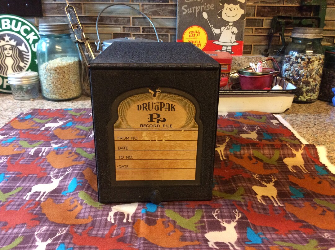Drug Pak Rx Record File Metal Box - Etsy