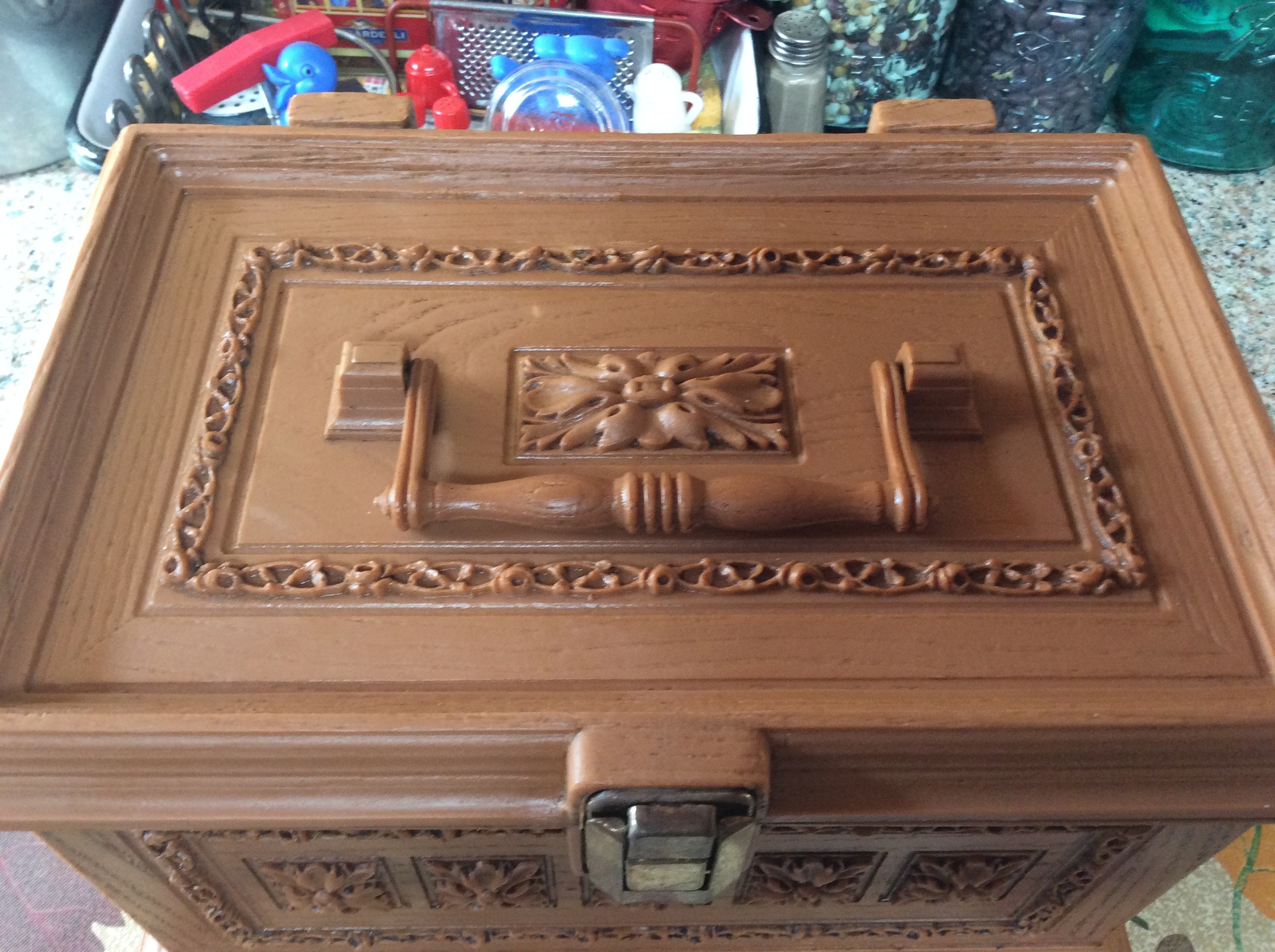 Max Klein Faux Wood Sewing Box | Etsy