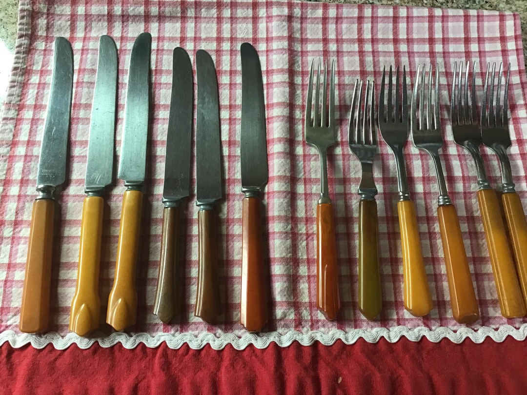 Bakelite Butterscotch Silverware - Etsy