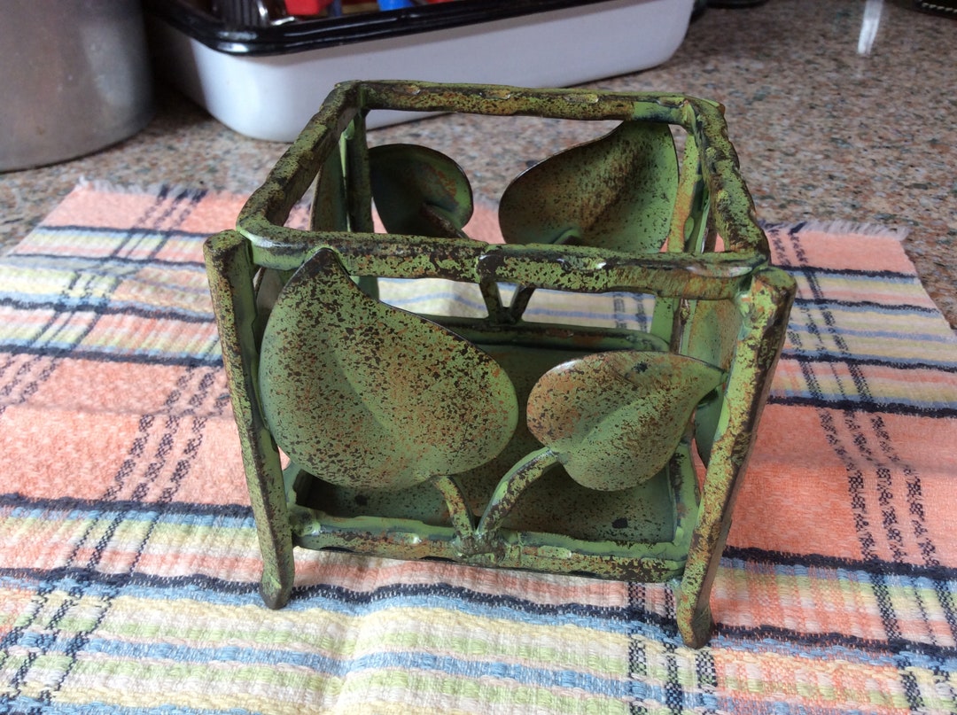 Green Metal Leaf Box - Etsy