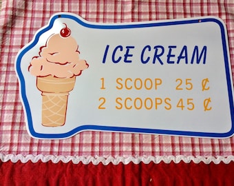 Metal Ice Cream Sign | Etsy