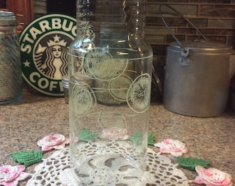 Carafe / Leaves / Wood Handle | Etsy