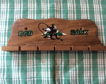 Wooden Fly Rod Rack - Etsy