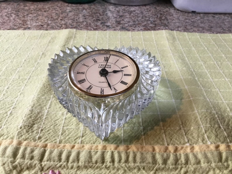 Crystal Legends Heart Clock - Etsy