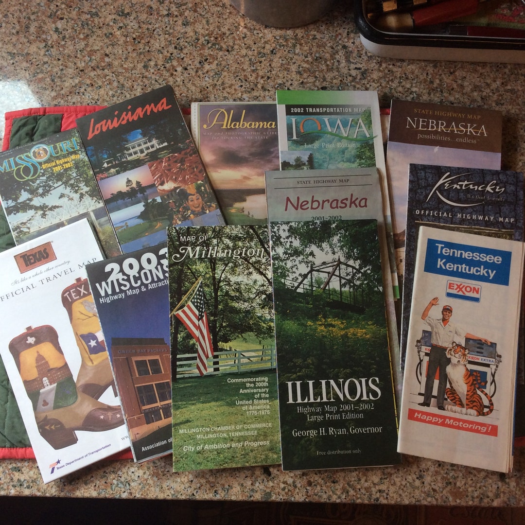 State Fold up Maps - Etsy