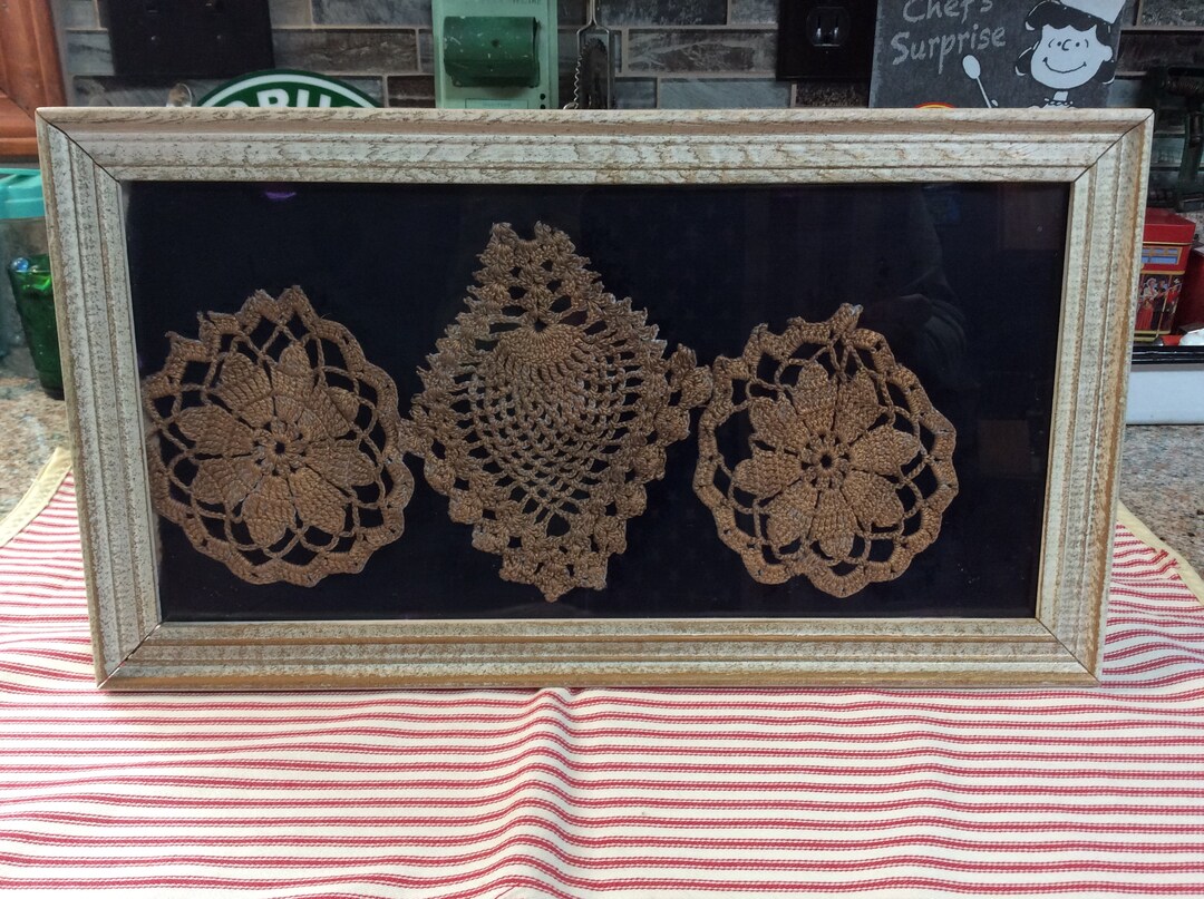 Doilies in Frame - Etsy