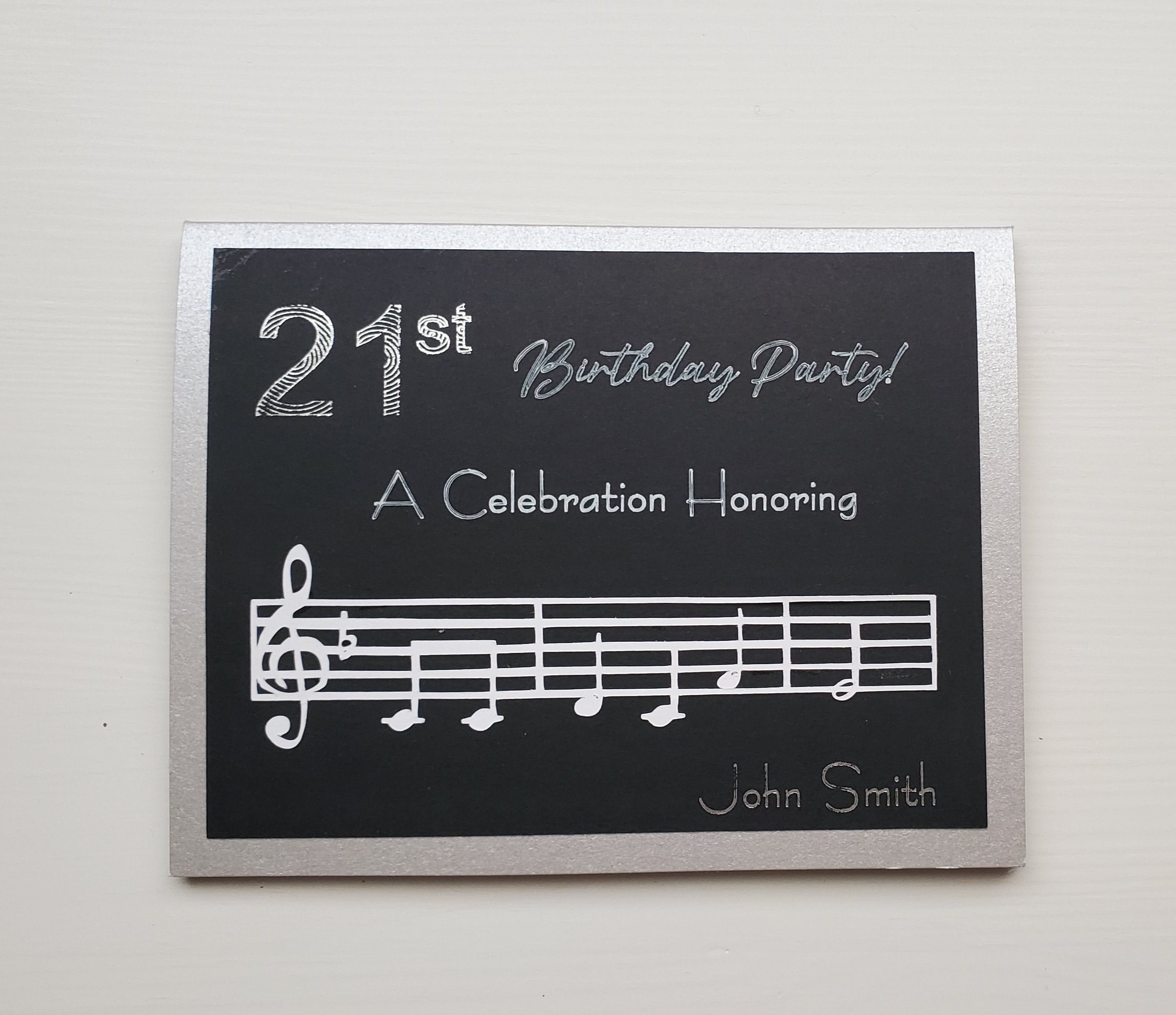 Music Note Invitation - Etsy