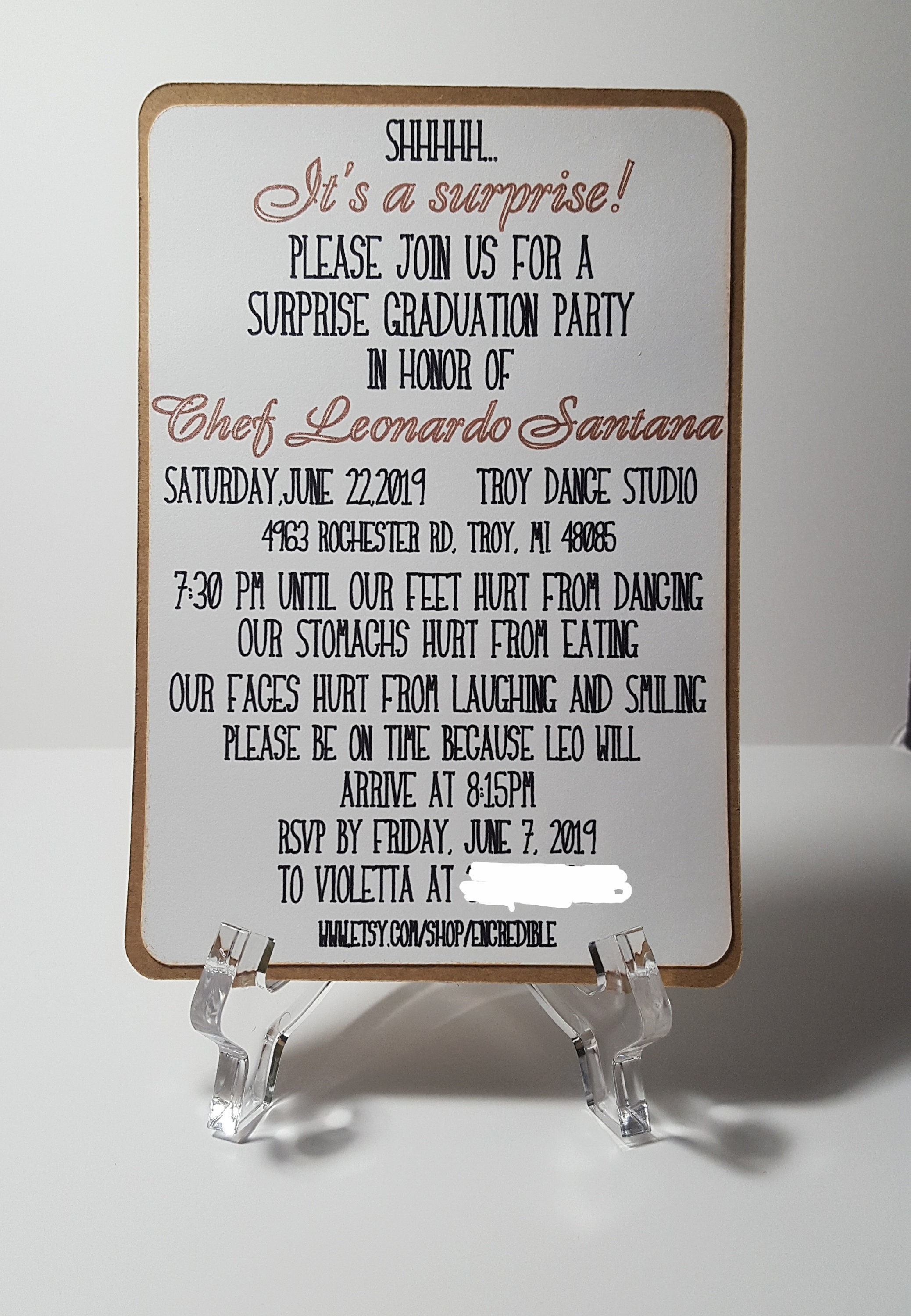 Chef Graduation Invitation - Etsy