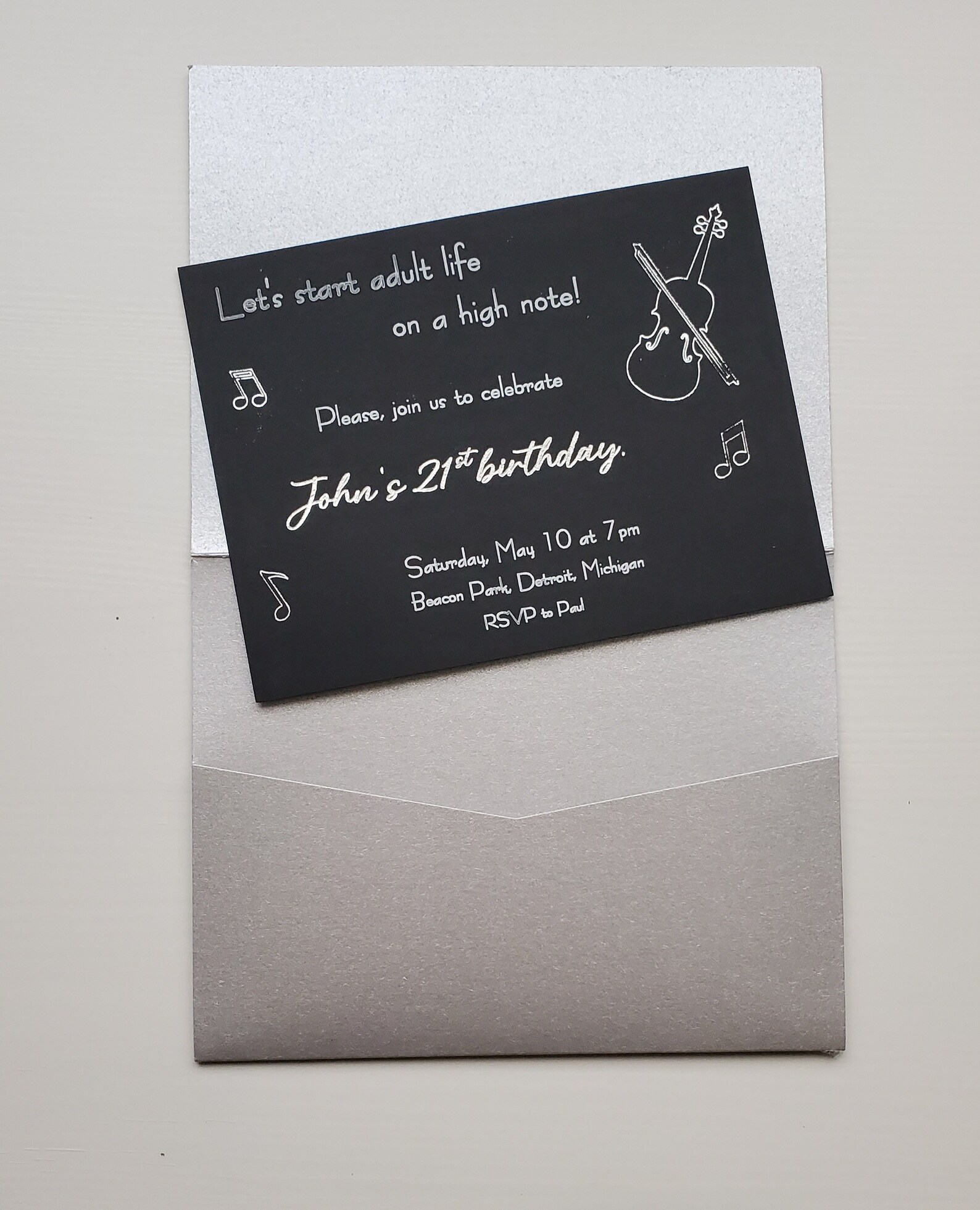 Music Note Invitation - Etsy