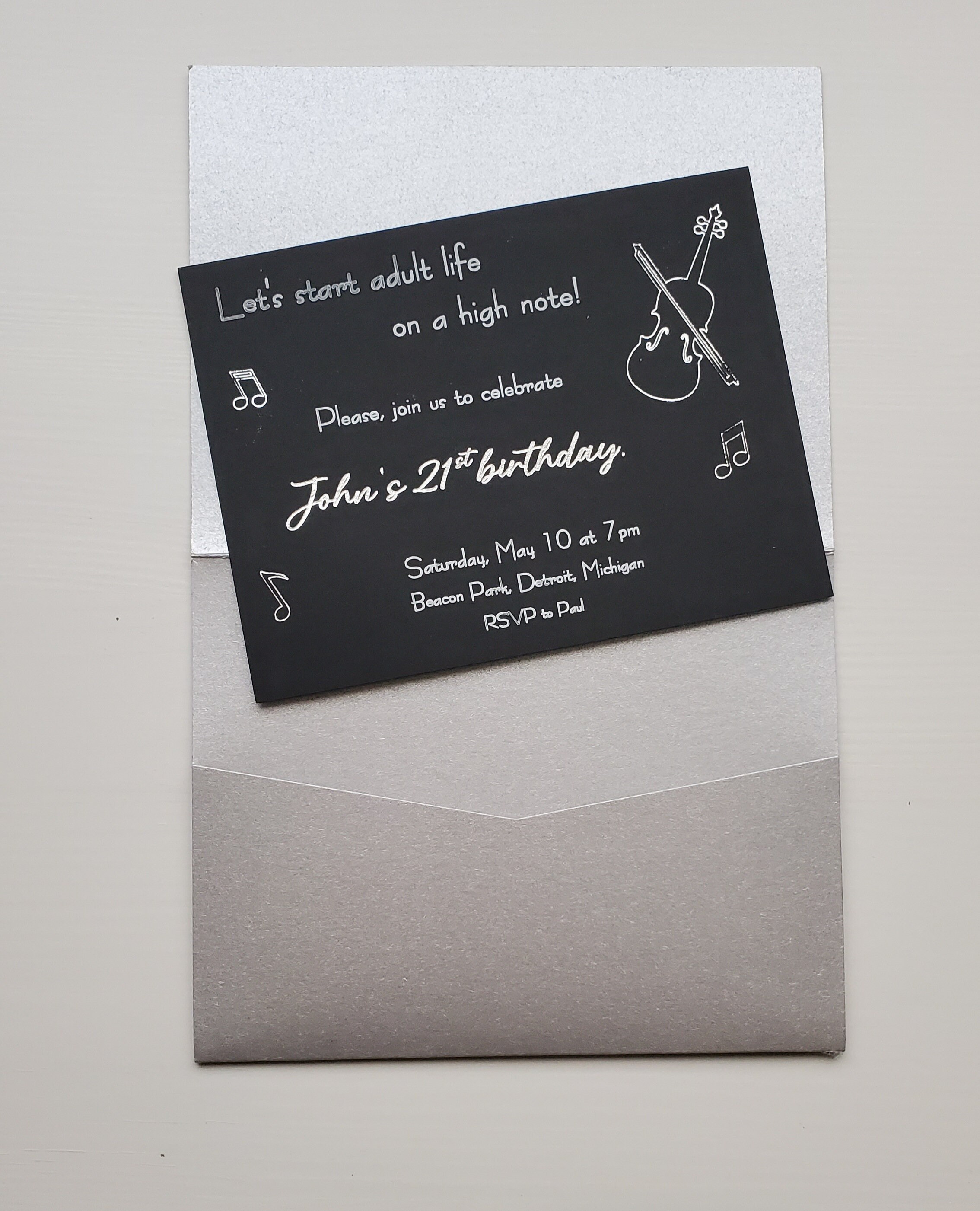 Music Note Invitation - Etsy