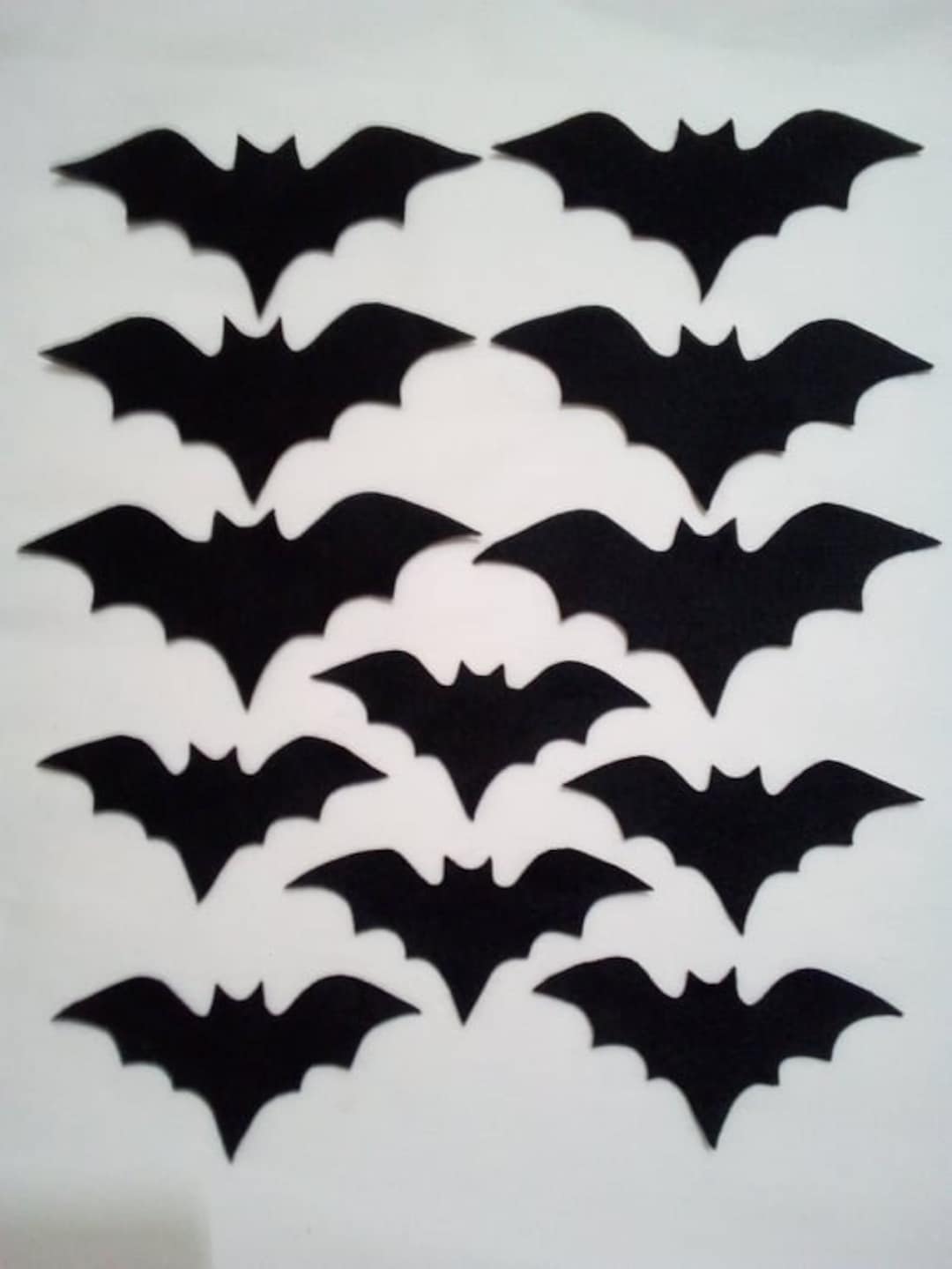 Bats Die Cut Set of 12/bats Made From Black Felt/felt Bat/halloween ...