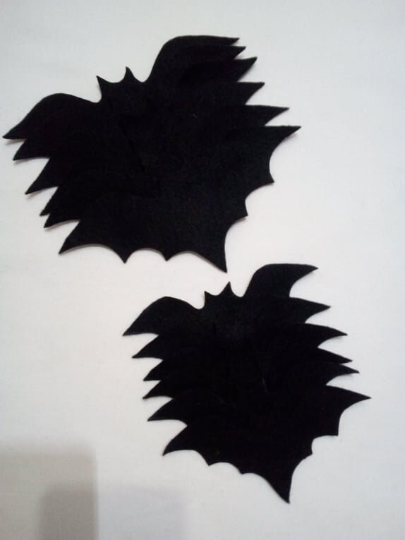 Bats Die Cut Set of 12/bats Made From Black Felt/felt - Etsy