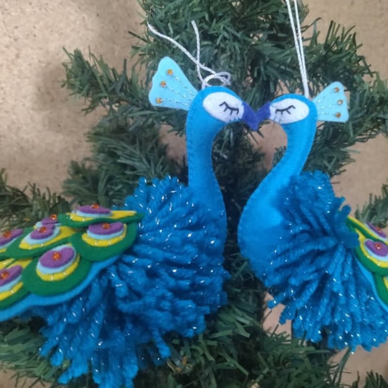 Felt Peacock - Etsy