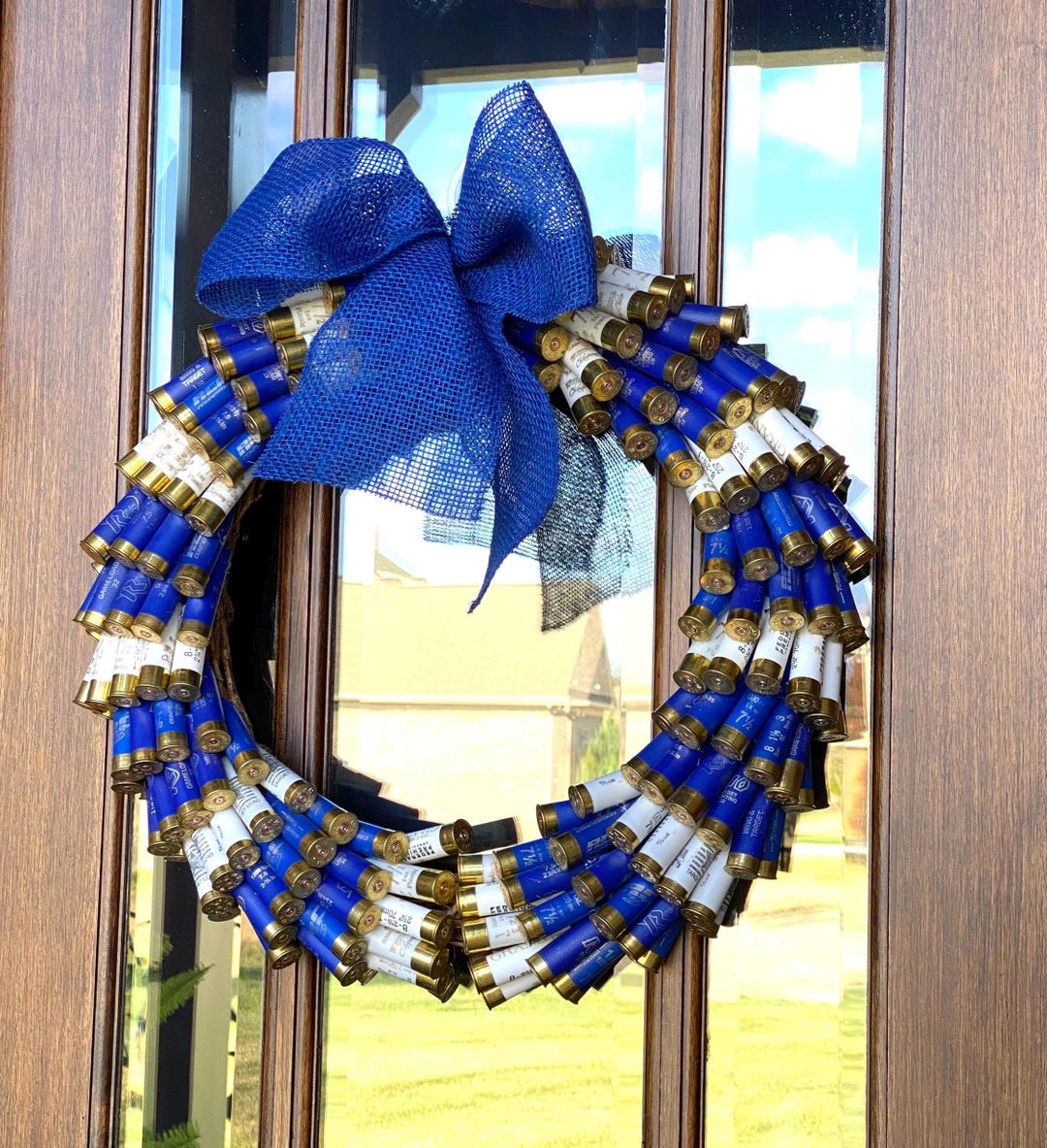 Bold Blue and White Recycled Empty Shotgun Shell Wreath - Etsy