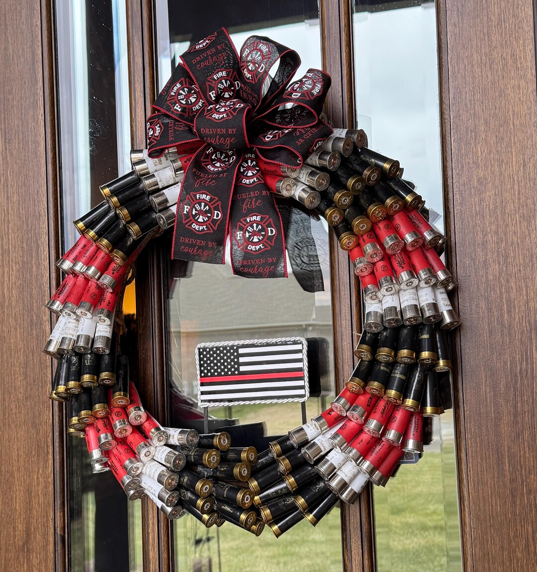 Firefighter Recycled Shotgun Shell Wreath - Etsy