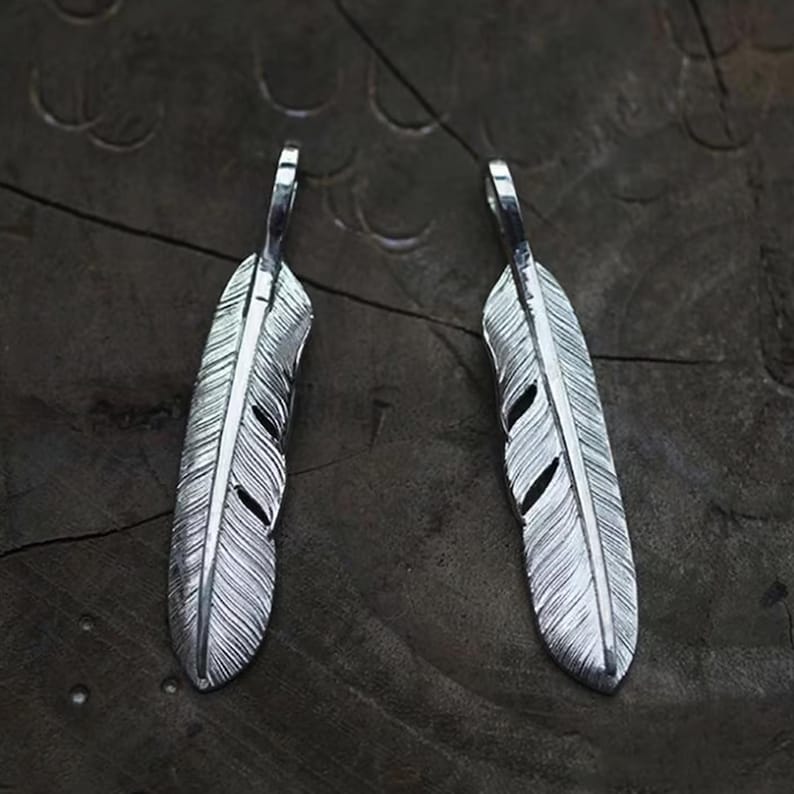 Handmade Sterling Silver Feather Pendant – Spiritual Boho Necklace ...