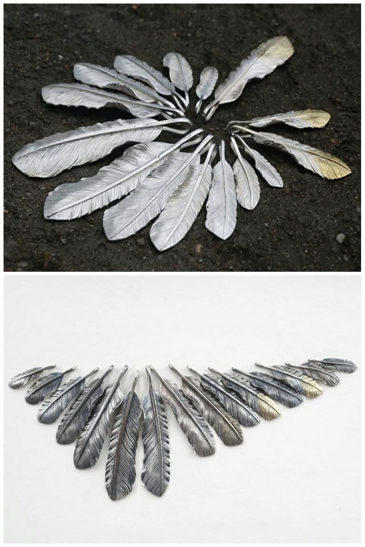 gold dipped feather pendant men, eagle feather boho jewelry gifts for ...