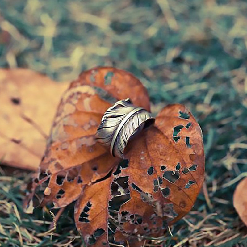 Feather Ring - Etsy