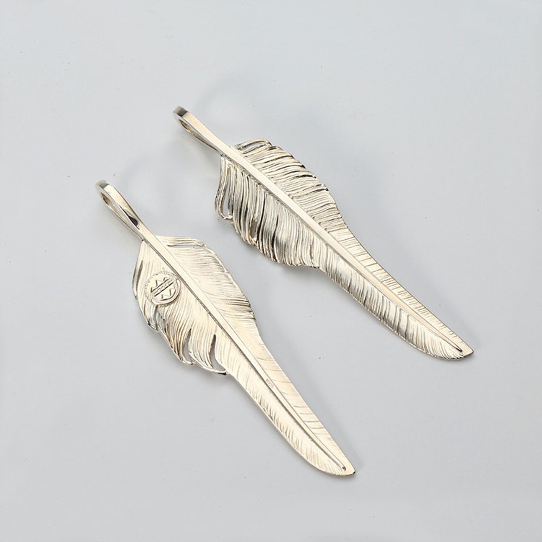 Silver Feather Pendant Native American Inspired Eagle - Etsy